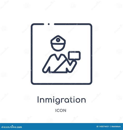 Linear Inmigration Check Point Icon From Maps And Flags Outline Collection Thin Line