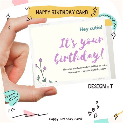 การ์ดอวยพรวันเกิด Happy Birthday Card พิมพ์บน กระดาษคุณภาพเกรด A สีขาว
