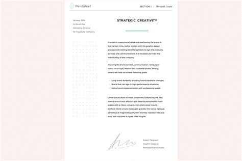 Document Report Presentation W Signature Graphic By Sargatal · Creative