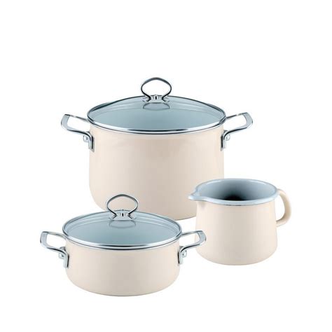 Riess Topf Set Topfset 3 Teilig Avorio Emaille Sparpaket 3 Tlg