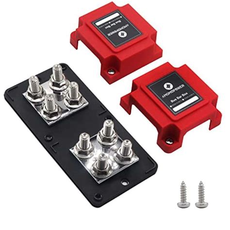 Jual AMOMD A Bus Bar Heavy Duty Power Distribution Block UP To DC V Ground Busbar Box With