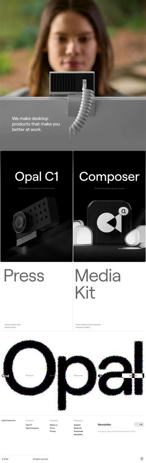 Opal Camera Inc Landing Page Design Inspiration Makelanding