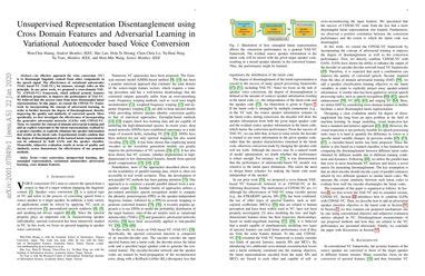 Unsupervised Representation Disentanglement Using Cross Domain Features
