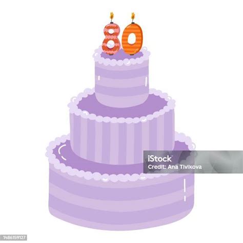 숫자의 형태로 불타는 촛불이 있는 귀여운 생일 케이크 매년 출생 기념일을 축하하는 디저트 스칸디나비아 스타일의 휴일 컵케이크의