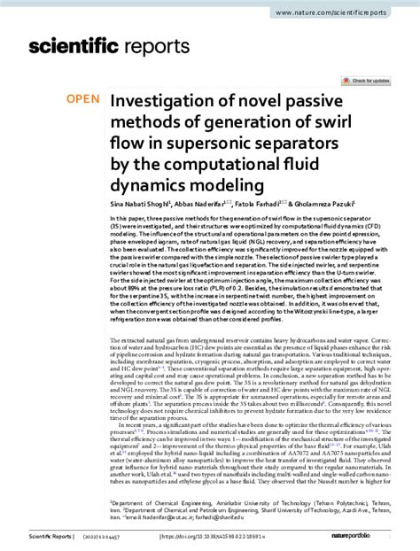 Pdf Investigation Of Novel Passive Methods Of Generation Of Swirl
