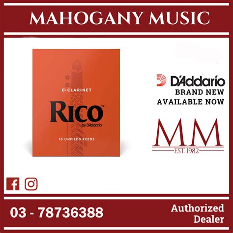 Rico By Daddario Rba1015 Eb Clarinet Reeds Strength 15 10 Pack