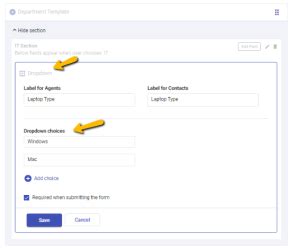 Using Dropdown With Sections Field In Your Ticket Form Desk