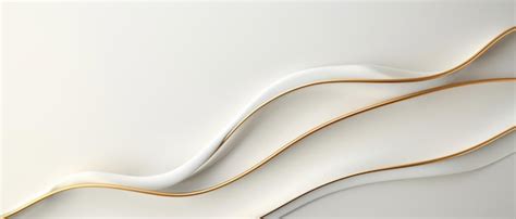 Elegant Abstract Background With Smooth White And Gold Lines Creating A Luxurious And Modern