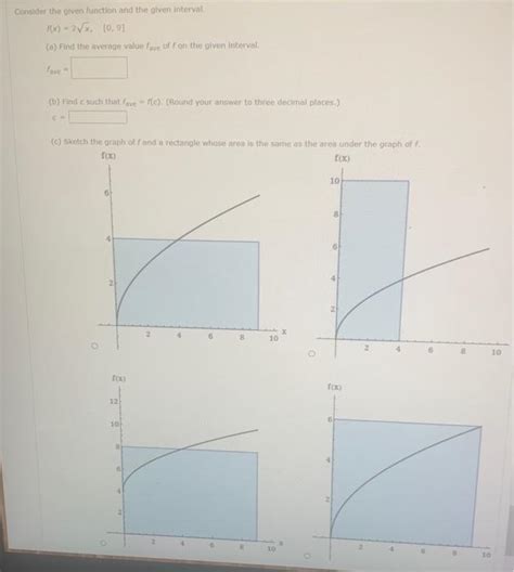 solved constder the glven function and the given interval