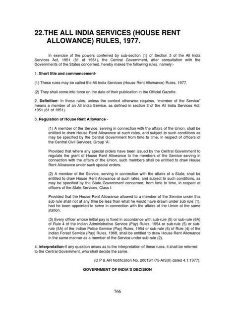 Revised Ais Rule Vol I Rule 22 Pdf Government Of India Social