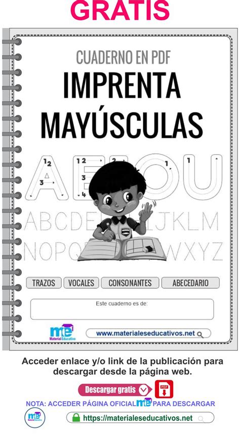 Cuadernillo De Letras Y Ejercicios Imprenta MayÚscula Mayusculas