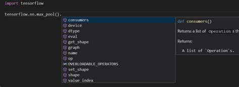 No Intellisense For Tensorflow Nn Max Pool Issue Microsoft
