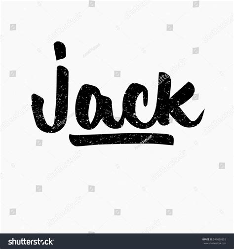 Jack Ink Hand Lettering Modern Brush Stock Vector Royalty Free Shutterstock