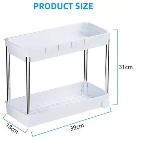 Under Sink Organizer Pull Out Cabinet Organizer 2 Tier Slide Out