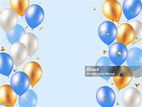 꽃다발 사실적인 3d 풍선 사문석 색종이의 무리 카드 파티 디자인 전단지 포스터 장식 배너 웹 광고에 대 한 벡터 일러스트 레이 션 3차원 형태에 대한 스톡 벡터 아트 및