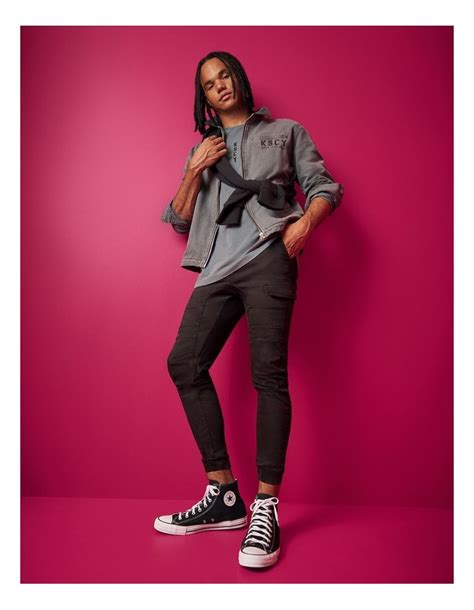 KSCY Ogmios Zipped Worker Jacket In Pigment Charcoal MYER