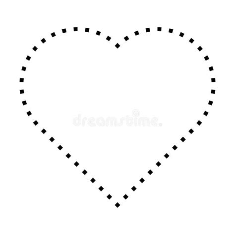 Heart Shape Dotted Symbol Icon Vector For Creative Graphic Design Ui
