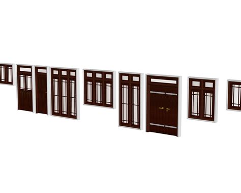 Timber Door Window 3d Model Cgtrader