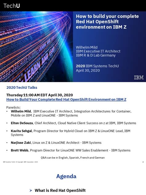 Build A Red Hat Openshift On Ibm Z Environment Pdf Cloud Computing Red Hat