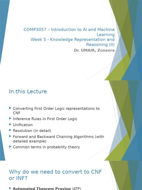 Lecture 5 Knowledge Representation And Reasoning Ii Updated 13th October 2022 1 Pdf Lecture 5 Knowledge Representation And Reasoning Ii Updated 13th October 2022 1 Pdf