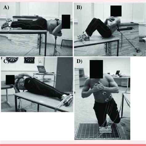 The Test Set Up For The Core Strength Endurance And Stability