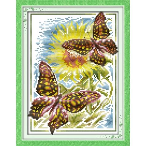 The Butterfly Sunflower Needlework Kits Uk