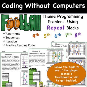 Football Coding Without Computers Programming Problems By BLOCK INNOVATIONS