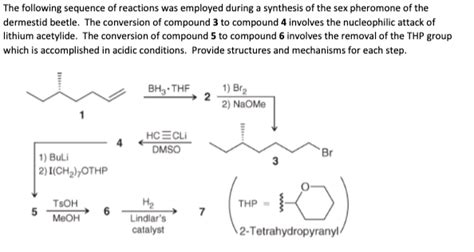 Solved The Following Sequence Of Reactions Was Employed