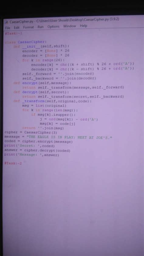 Solved Q1 Write A Program That Can Perform The Caesar