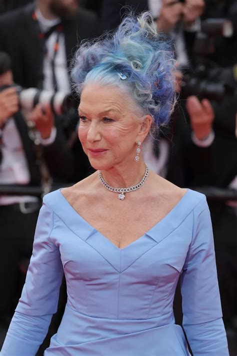 Helen Mirren Wows With Blue Hair Transformation As She Leads Stars At Cannes Film Festival