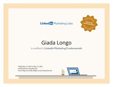 Giada Longo On Linkedin Linkedinmarketing Certificazione