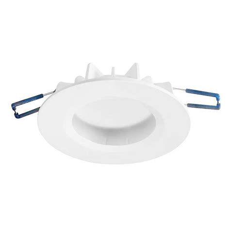 Luminosa Hide Integrated Led 1 Light Recessed Downlight Matt White Ip44 Warm White