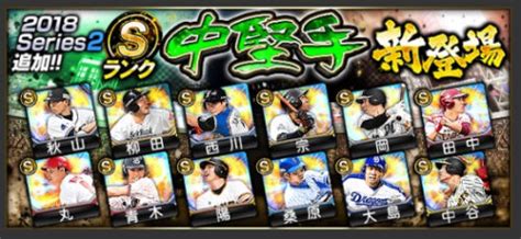 【プロスピa】2018 Series2 Sランク センターが登場！各球団の12選手を紹介 俺辞苑
