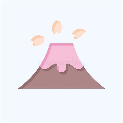 Icon Fuji Related To Sakura Festival Symbol Flat Style Simple Design