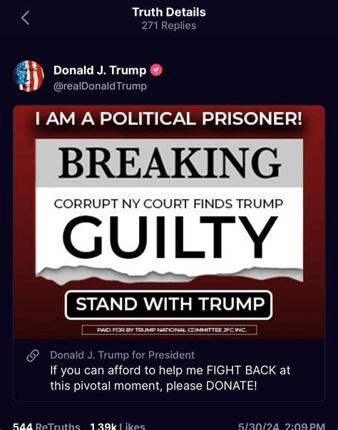 Trump Immediately Starts Fundraising Off Guilty Verdict In Criminal