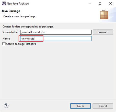 Tạo Java Package Trong Eclipse Viettuts
