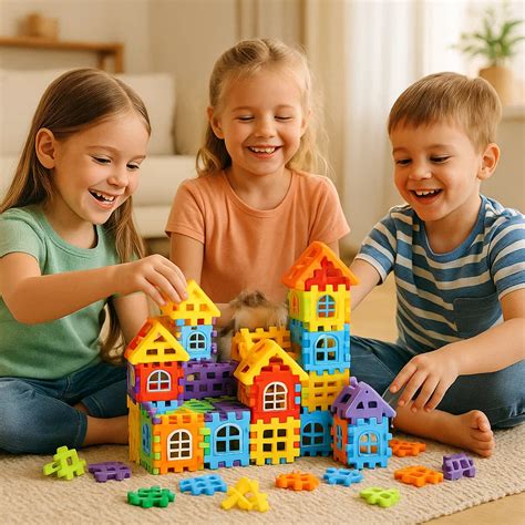 Set Di Blocchi Da Costruzione Per Bambini Giocattolo Da Costruzione