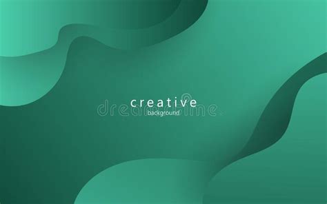Minimal Abstract Dynamic Green Gradient Color Fluid Liquid Wavy Shape Geometric Composition