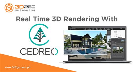 real time 3d rendering with cedreo 3d2go philippines 3d printing