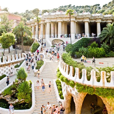 Barcelona Gaudi Parc Guell Photos Fasci Garden