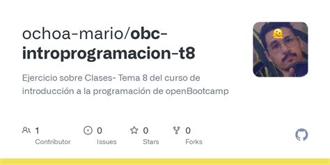 Github Ochoa Marioobc Introprogramacion T8 Ejercicio Sobre Clases