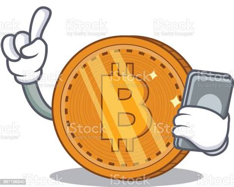 전화 Bitcoin 동전 캐릭터 만화 벡터에 대한 스톡 벡터 아트 및 기타 이미지 벡터 블록체인 비트코인 Istock