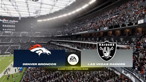 Broncos Vs Raiders Week 12 Simulation Madden 25 Rosters Youtube