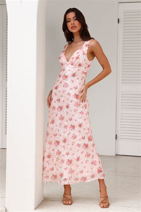 Sweet Dream Of You Midi Dress Pink Hello Molly