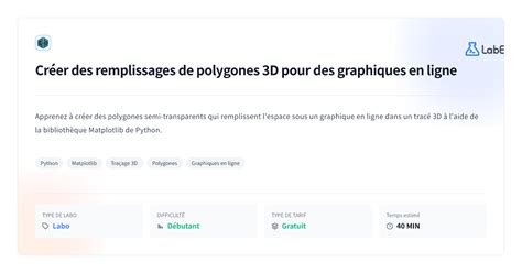 Créer Des Polygones Pour Des Graphiques En Ligne 3d Tutoriel Python Matplotlib Labex