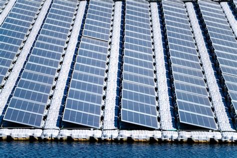 Premium Photo Floating Solar Cell Power Plant With Solar Cell