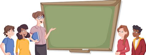 Étudiants De Dessin Animé Dans La Salle De Classe Avec Lenseignant