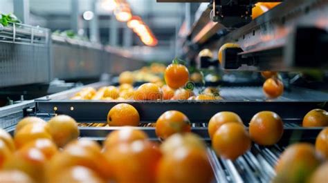 An Automated Sorting Machine Sorting Freshly Harvested Fruit Based On Size Color And Riss In A