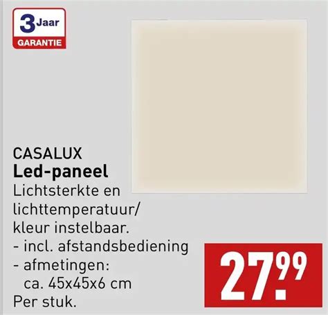 CASALUX Led Paneel Aanbieding Bij ALDI