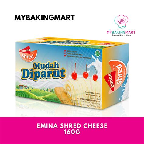 Emina Shred Cheese 160g Halal Cheese Cheese Mudah Parut Shopee